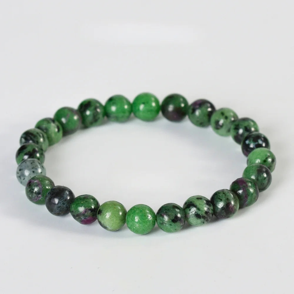 Ruby Zoisite Healing Crystal Bracelet 8mm - Joy & Vitality – IfShe UK