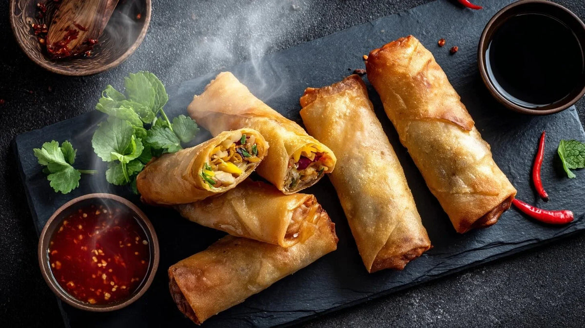 Veg Spring Rolls | Vegetables Spring Rolls with Homemade Sheets ...