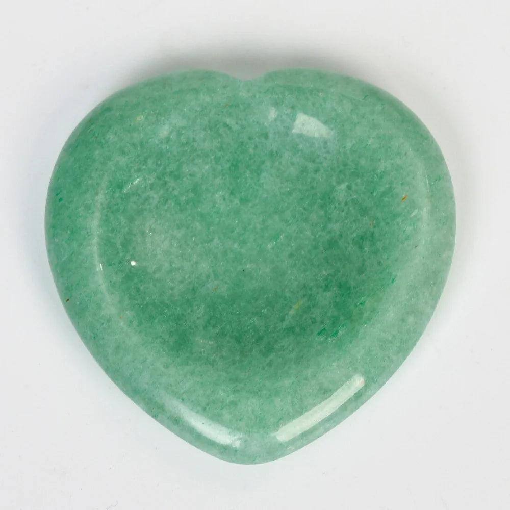 Green Aventurine Worry Stone - Heart-Shaped for Confidence & Healing ...