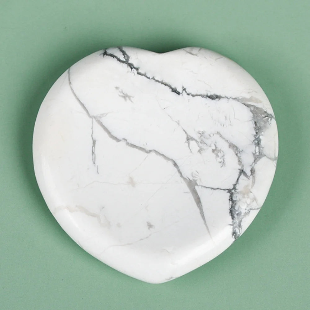 Howlite Worry Stone - Heart Shaped for Calm & Spiritual Connection ...