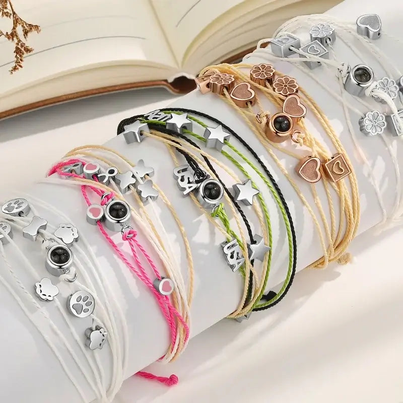 Projection Photo Bracelet with Charms Charm Bracelet with Picture Inside