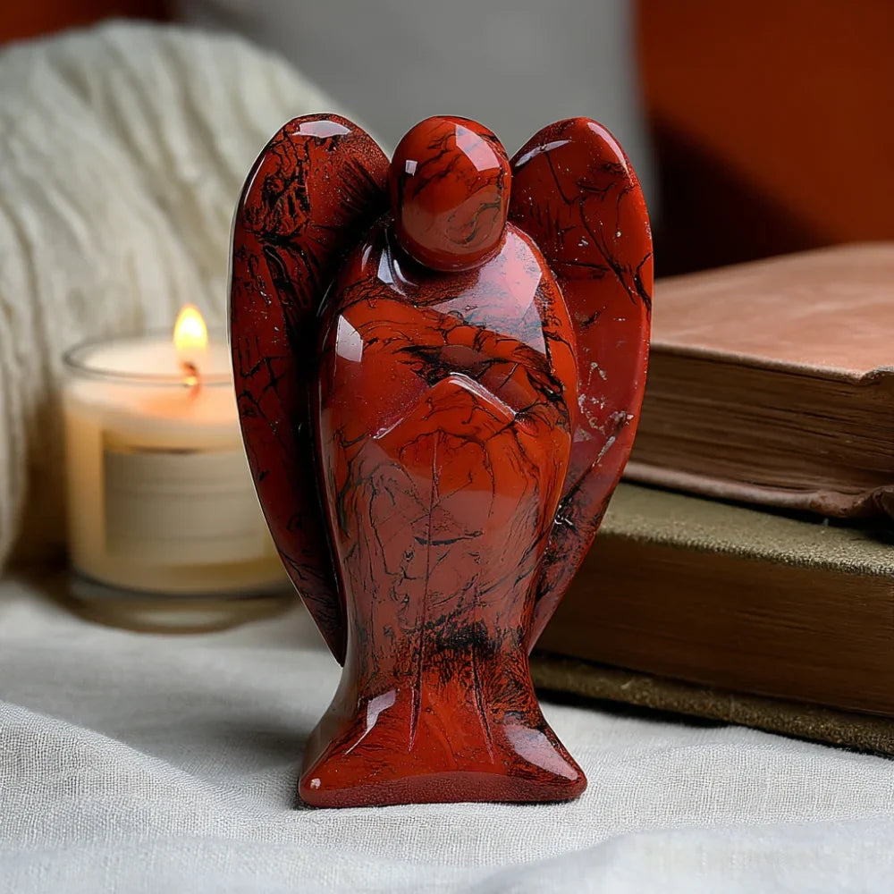 925 Sterling Silver Jewellery - Red Jasper Angel | IfShe – IfShe UK